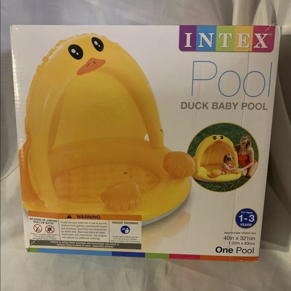 Other | Intex Pool Lazy Fish Baby Inflatable Baby Duck Pool Yellow Duck ...